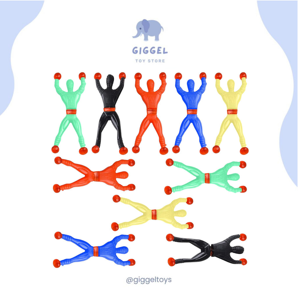 Jual Mainan Anak Sticky Wall - Mainan Spiderman Panjat Dinding Tempel ...