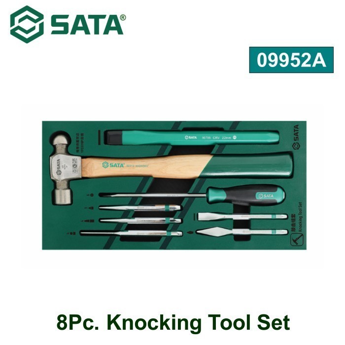 Jual SATA Palu, Pahat, Obeng Ketok 09952A 8 Pcs Knocking Tool Set ...