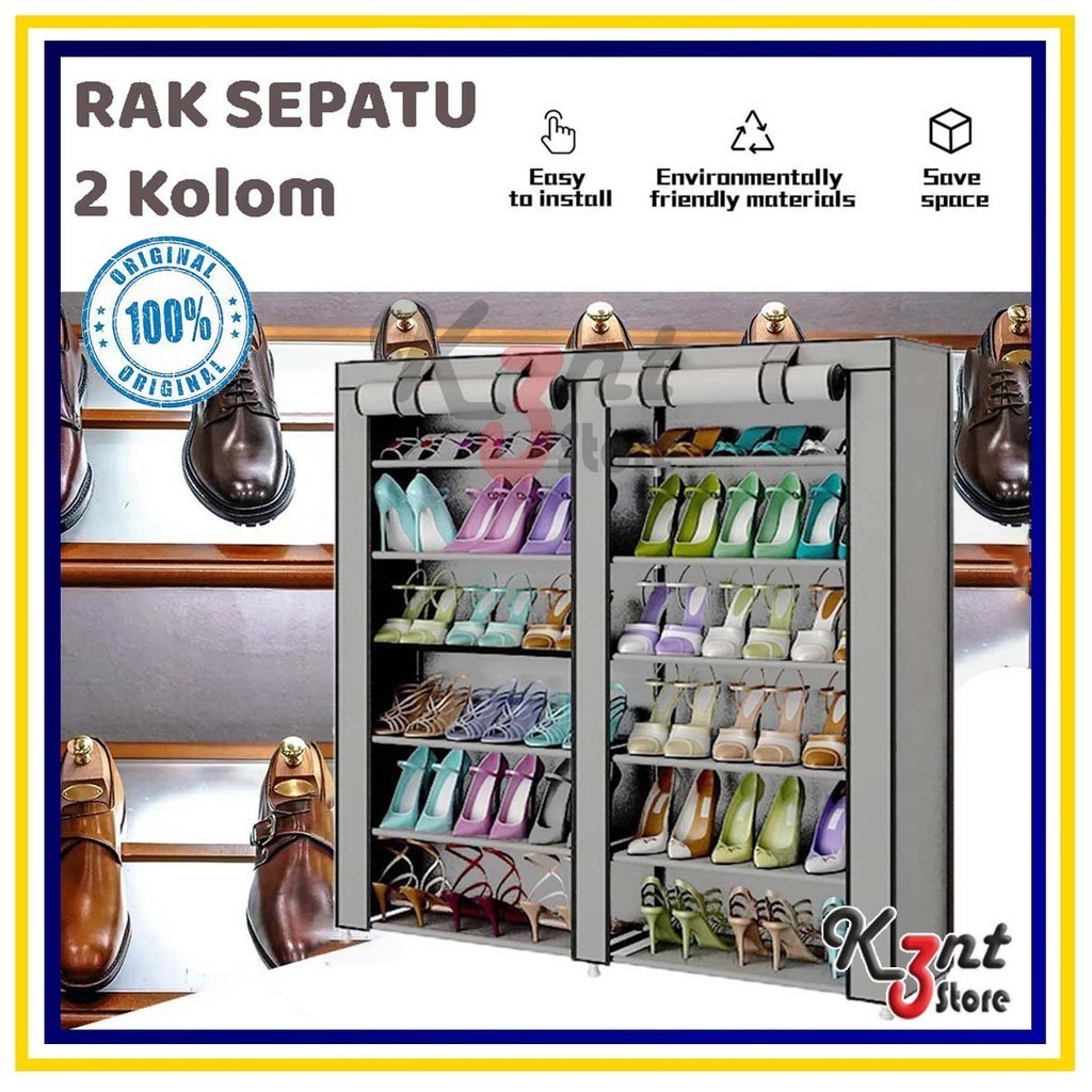 Jual Rak Sepatu Kabinet Bongkar Pasang Rakitan 2 Kolom Ruang 6 Baris ...