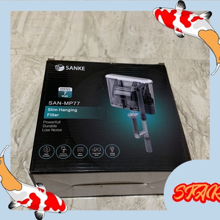 Jual filter gantung aquarium SANKE MP 77 slim hanging filter hang on ...