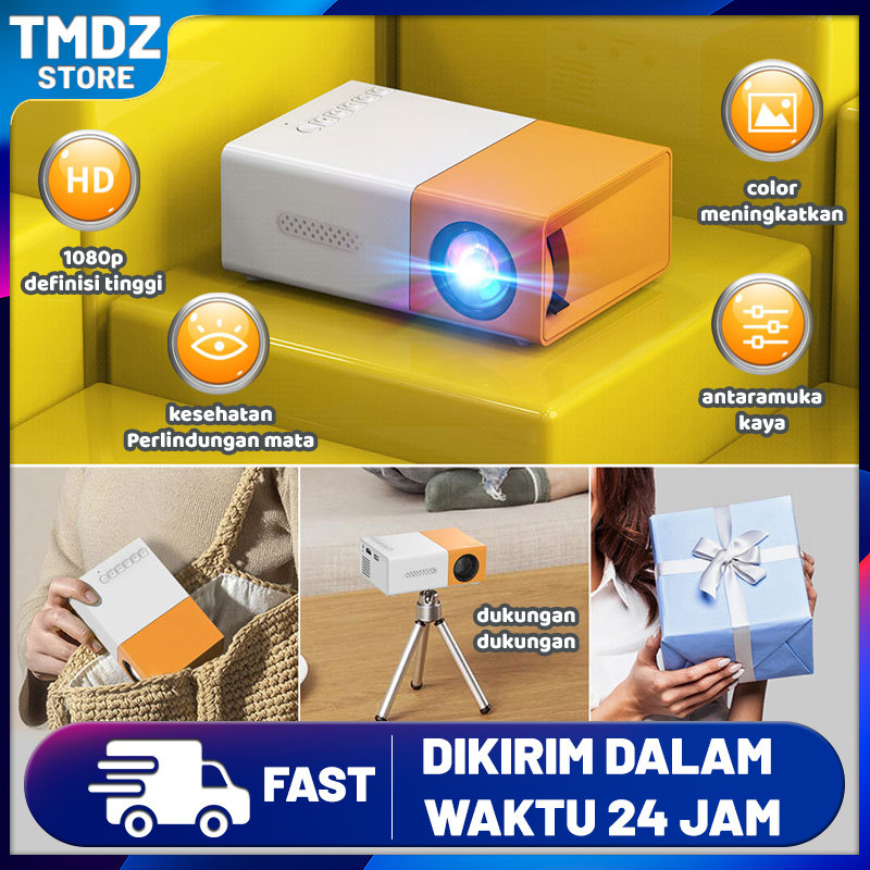Jual TMDZ-YG-300 proyektor mini portable Rumah untuk TV Video Game Film ...