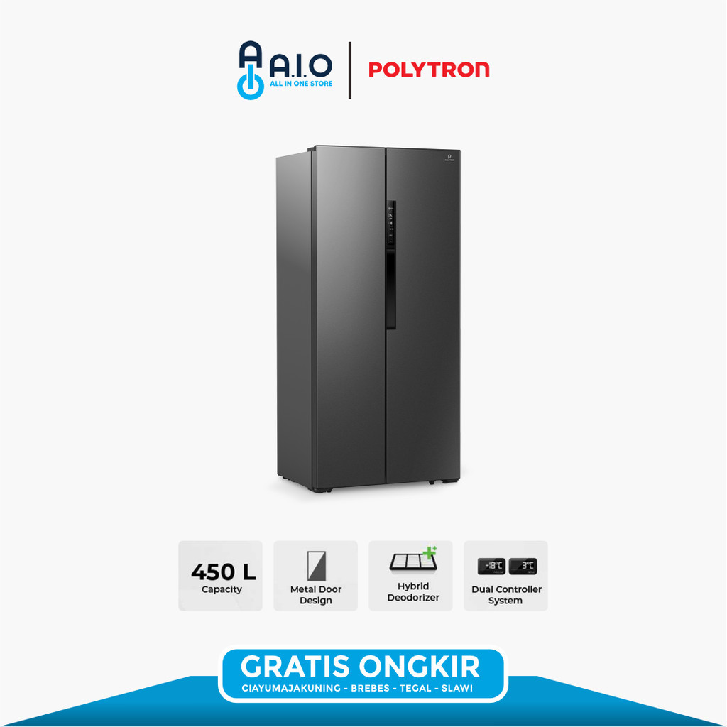 Jual POLYTRON - KULKAS SIDE BY SIDE 450 L - PRS 455S | Shopee Indonesia