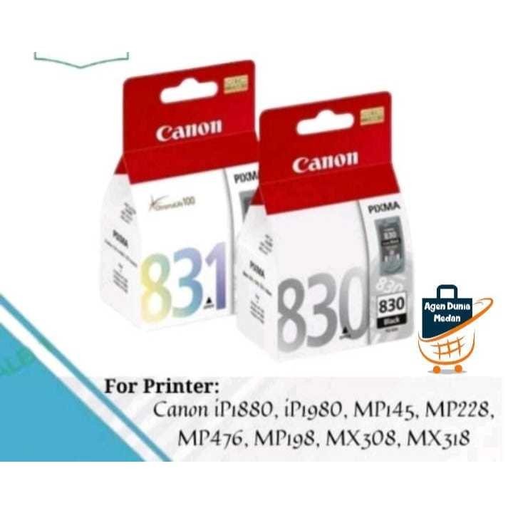 Jual Catridge Cartridge Canon pg 830 black + cl 831 color for ip1180 ...