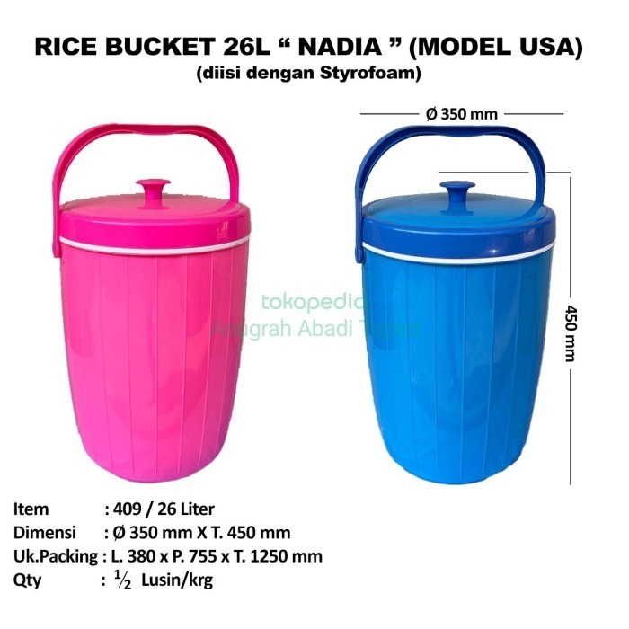 Jual Termos nasi dan es batu murah 26 liter - 30 liter - 26 random ...