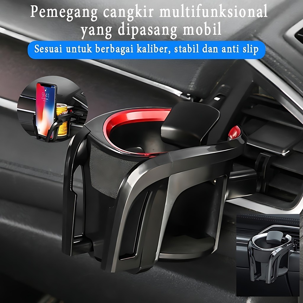 Jual Car Phone Holder Car Cup Holder 2-in-1 Tempat Botol Mobil Cup ...