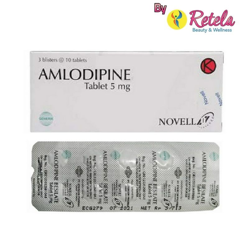 Jual AMLODIPINE 5MG 1 BLISTER 10 TABLET (GEN-NVL) | Shopee Indonesia