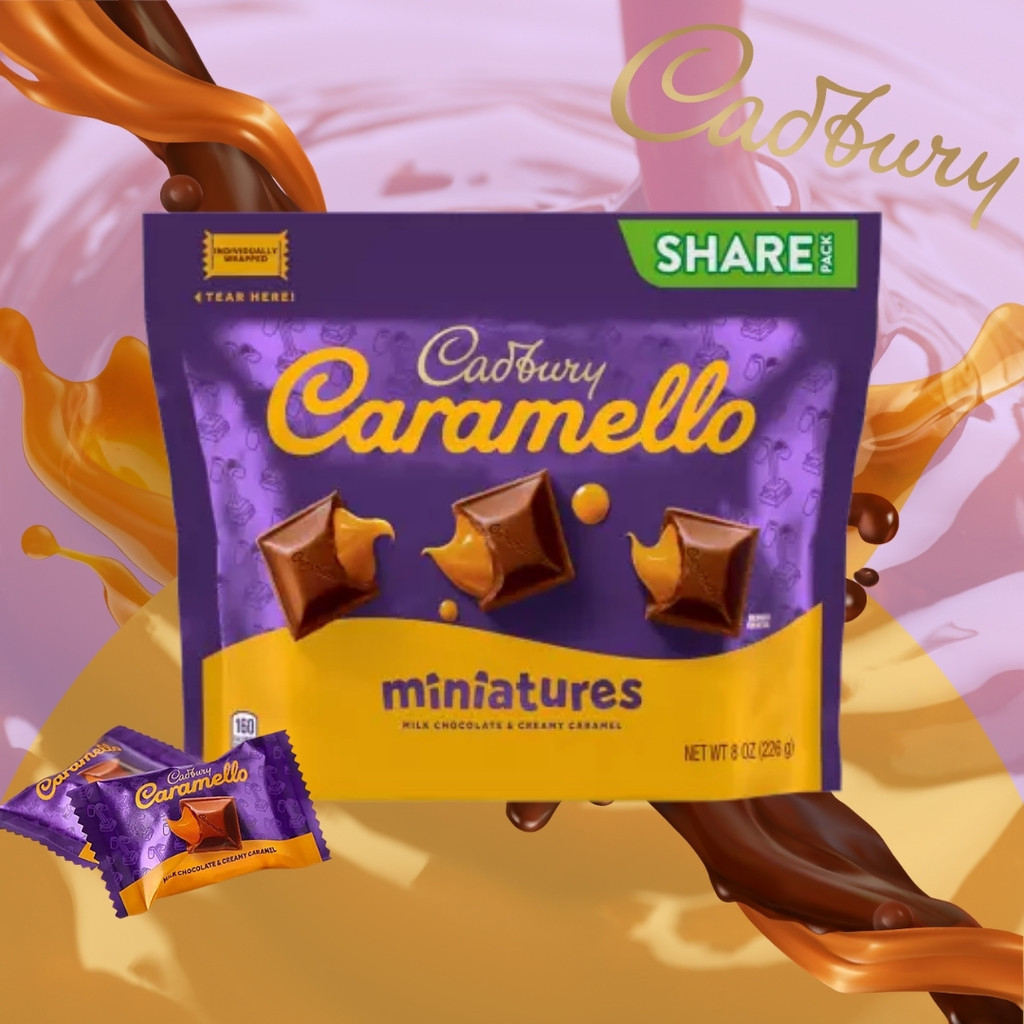 Jual Cadbury Caramello Miniatures Milk Chocolate & Creamy Caramel 226G ...