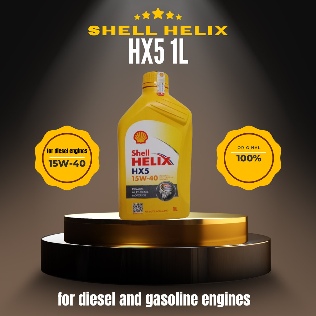 Jual Oli SHELL HELIX HX5 (15W-40) | 1 Liter DIESEL ENGINES | Shopee ...