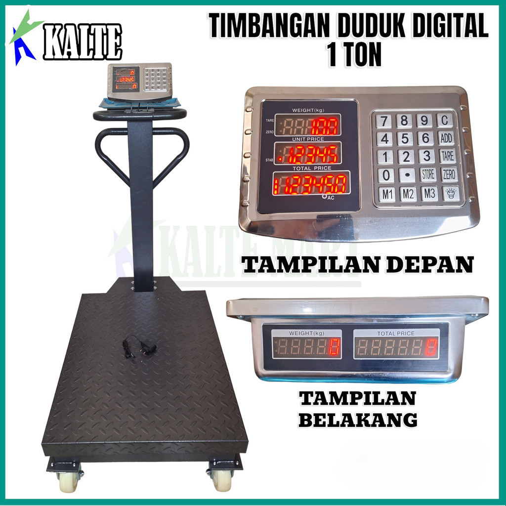 Jual Timbangan Duduk Digital 1 Ton 1000kg / 200gr Timbangan Industri 1 ...