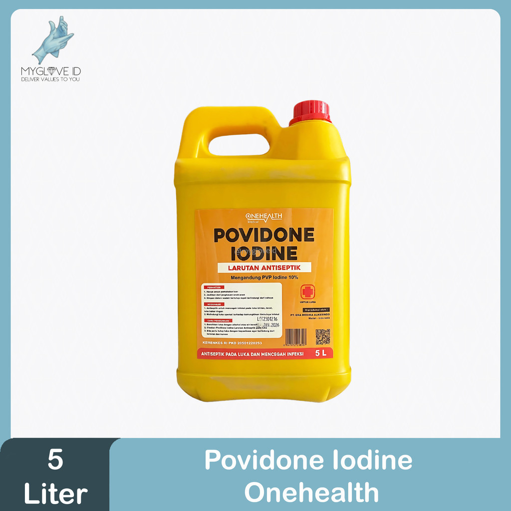 Jual Povidone Iodine / Antiseptik Cair Obat Luka Merah 5 Liter ...