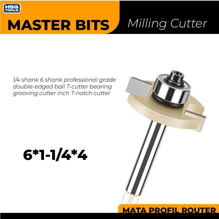 Jual MASTER BIT MATA PROFIL ROUTER GROOVING BALL T-CUTTER 6MMX1-1/4 ...