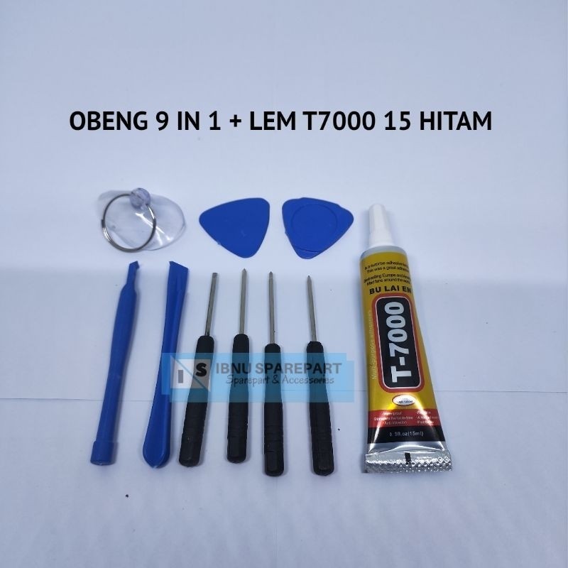 Jual RC OBENG SET 9 IN 1 + LEM B7000/T7000 PAKET LEM ALAT SERVIS HP LENGKAP | Shopee Indonesia