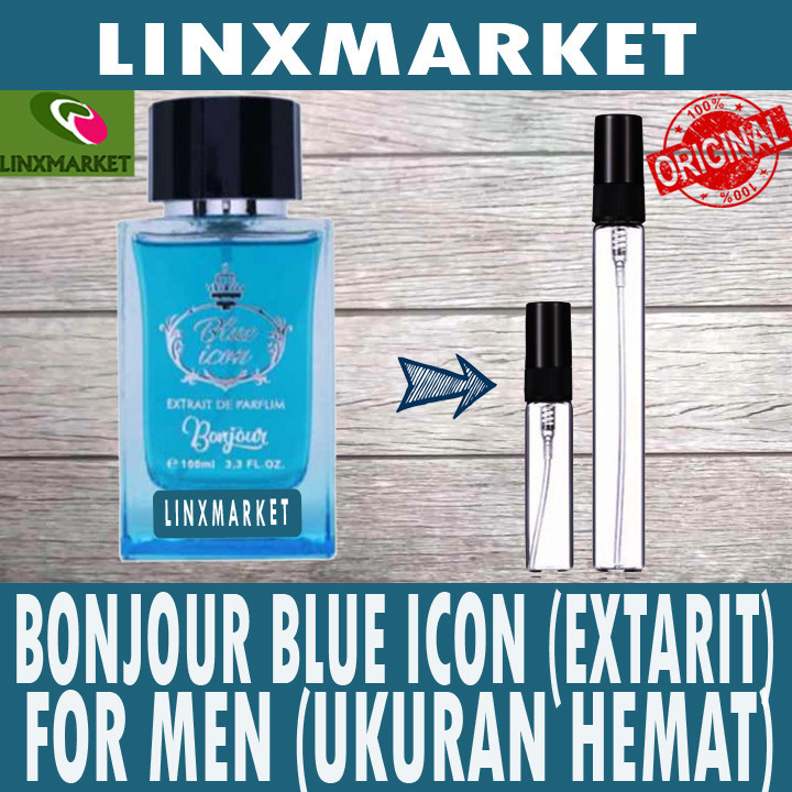Jual BONJOUR BLUE ICON EXTRAIT DE PARFUM POUR HOMME MEN - UKURAN HEMAT ...