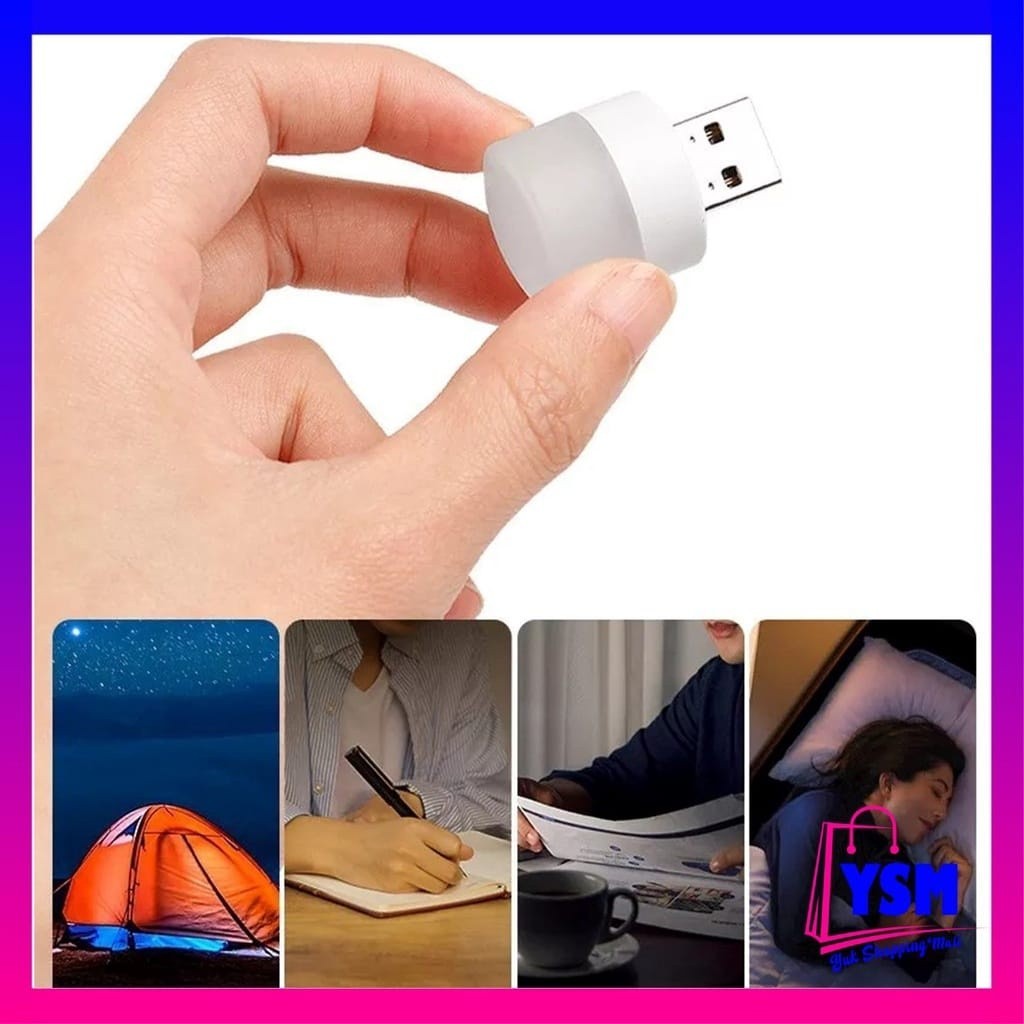 Jual LAMPU LED MINI USB WHITE/FER/ Portable Lampu Penerangan Untuk Baca Belajar Tidur Emergency ...