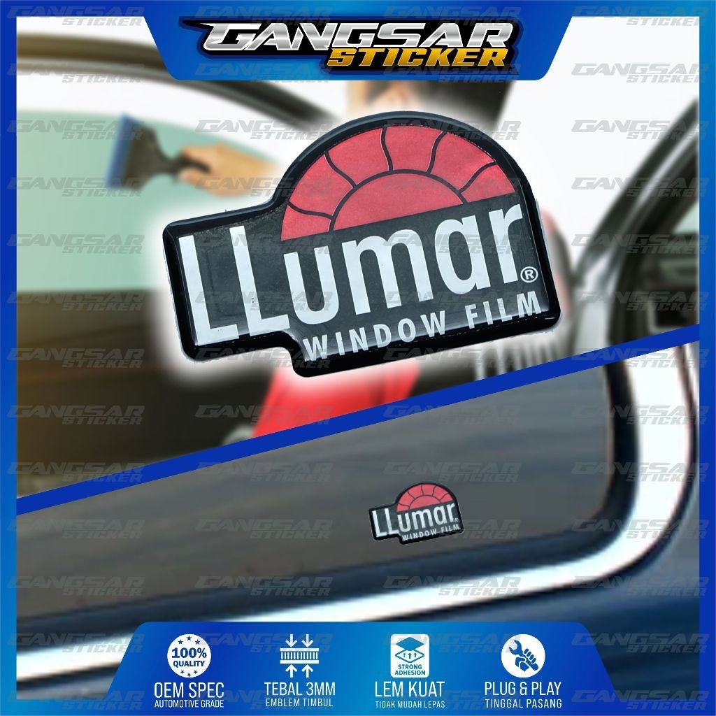 Jual Emblem Timbul llumar / Stiker logo llumar / Stiker timbul llumar ...