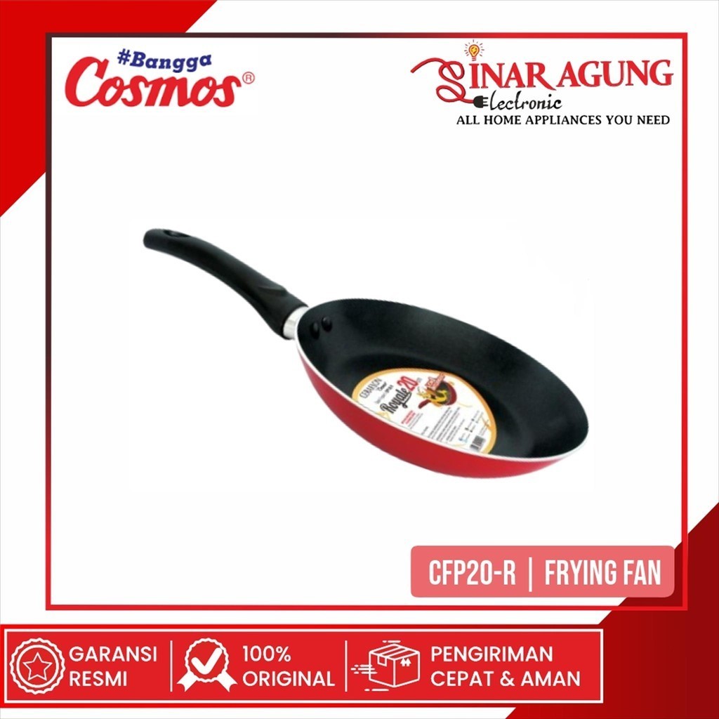 Jual COSMOS CFP20R / CFP-20R FRYING FAN 20 CM NON STICK - 100% ORI ...