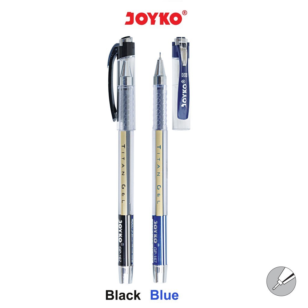 Jual Joyko Titan GP-167 Pulpen Gel 0.5 Mm 1 Pcs / Ballpoint / Polpen ...