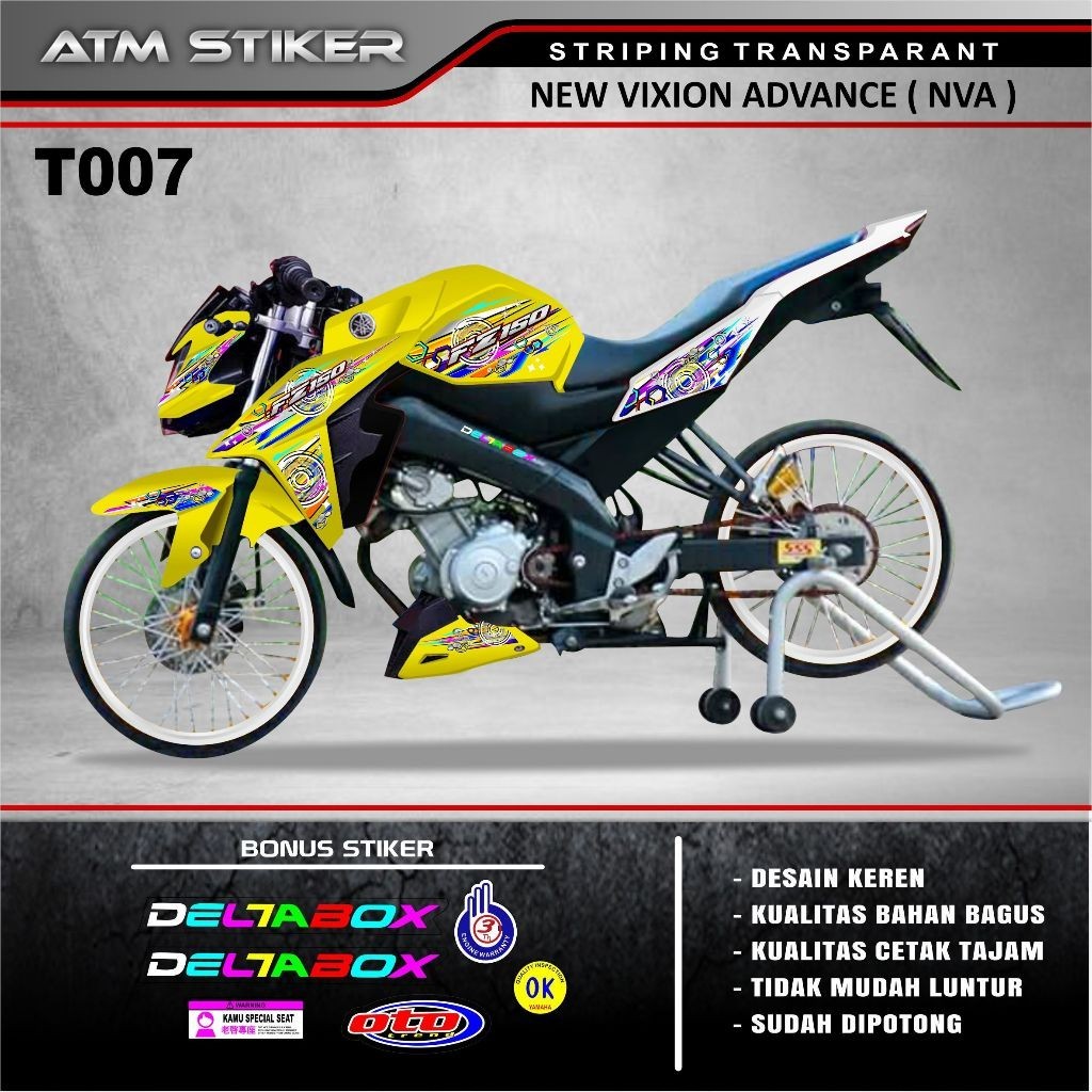 Jual Stiker striping variasi transparant hologram yamaha new vixion advance (NVA) | Shopee Indonesia