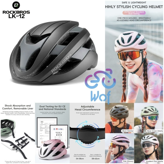 Jual ROCKBROS LK-12 Helm Sepeda Lipat Balap Ultralight Cycling Helmet ...