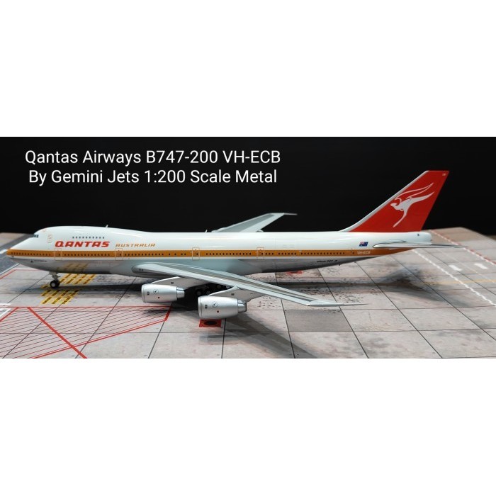 Jual DIECAST PESAWAT TERBANG Qantas Airways B747-200 VH-ECB By Gemini ...