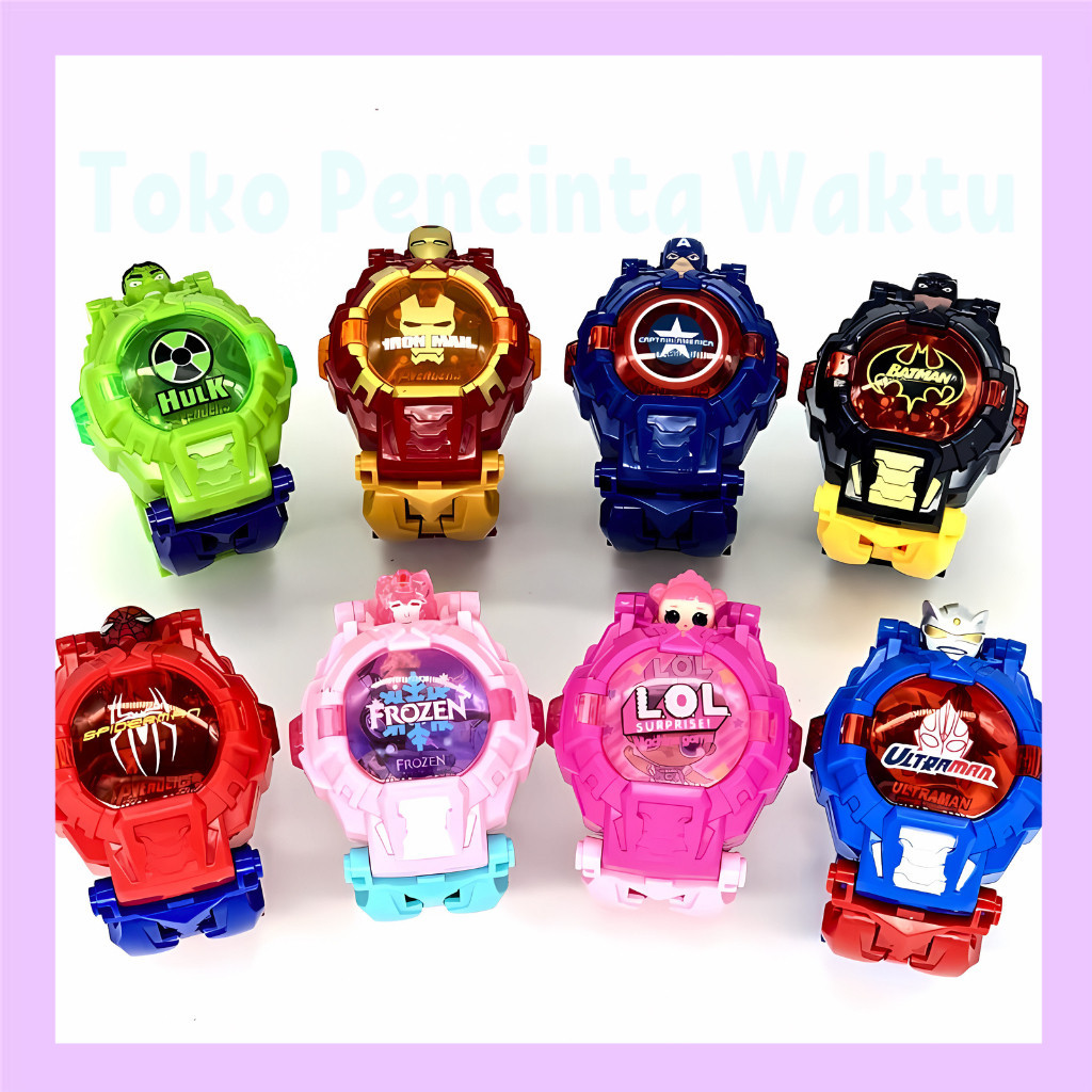 Jual Jam Tangan Anak Kartun Transformers Robot- Glow in The Dark, Model ...