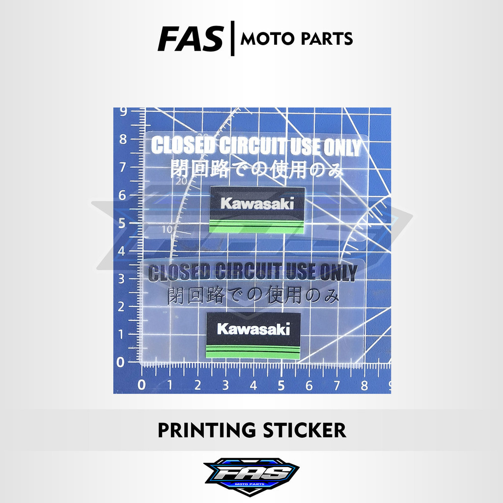 Jual Stiker Kawasaki Closed Circuit Only Transparan | Shopee Indonesia