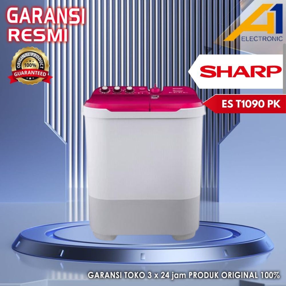 Jual Mesin Cuci SHARP ES T1090 PK / ES T1090 2 Tabung Twin Tub 10 Kg | Shopee Indonesia