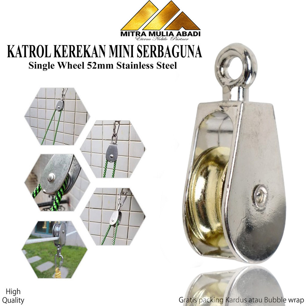 Jual Katrol Kerekan Mini Serbaguna Swivel Pulley Stainless Steel ...