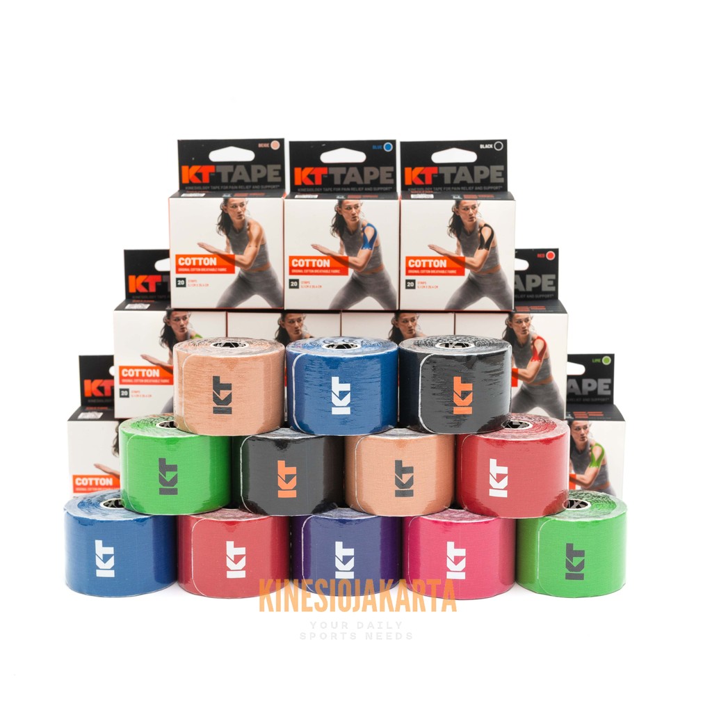 Jual KT Tape Cotton Original PreCut Tape 20 Strips 5cm x 25m / Kinesio ...