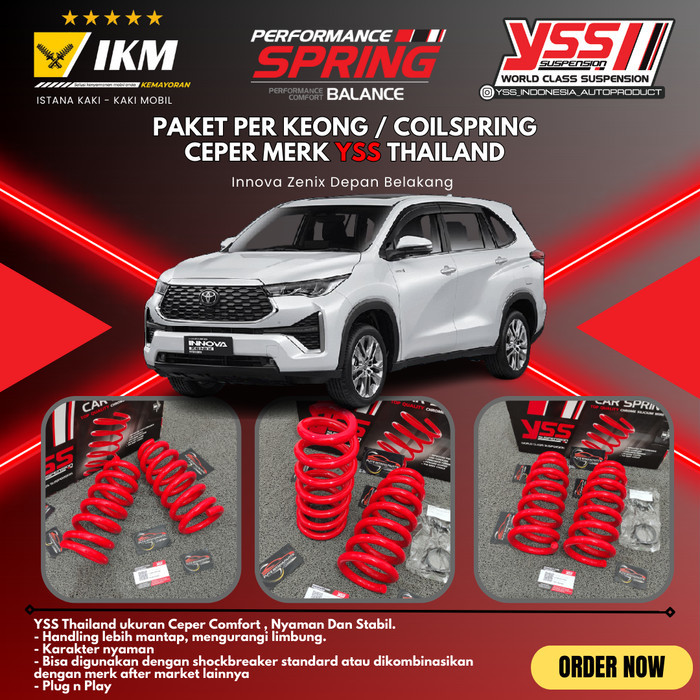 Jual PAKET Per Ceper Lowering Kit YSS Thailand Innova Zenix Depan ...