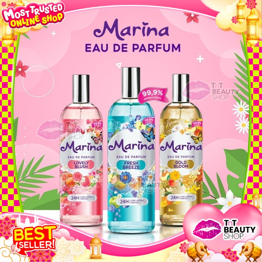 Jual Marina EDP-98ml Marina Eau De Parfume Luxe Lovely Blush Gold Bloom ...