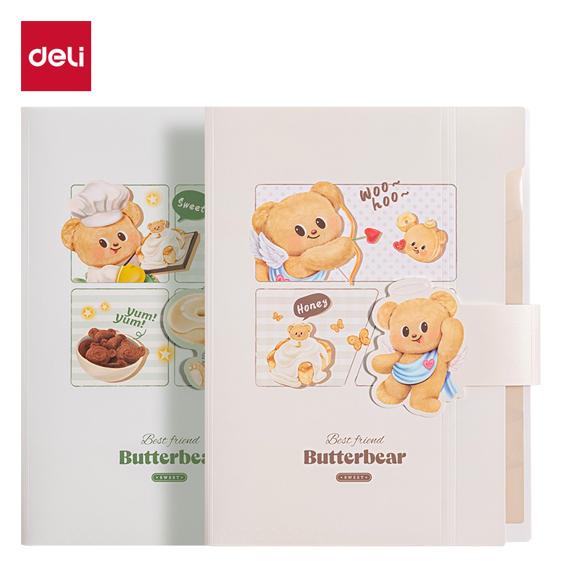 Jual Deli x Butterbear | Map Dokumen (Expanding File) | A4 | 8 Pocket | HY602 | Shopee Indonesia