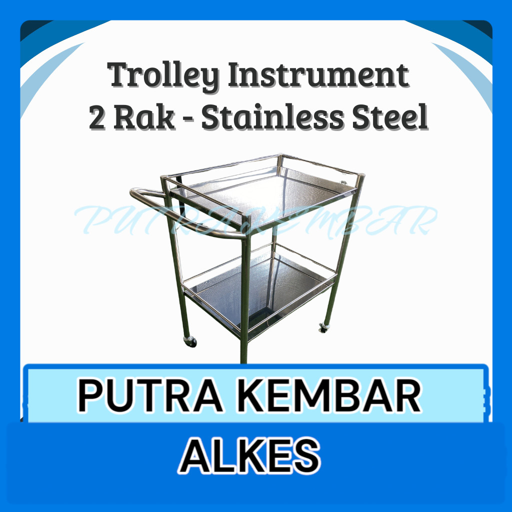 Jual Trolley Instrument Stainless - Troli Instrumen Stainless | Shopee ...