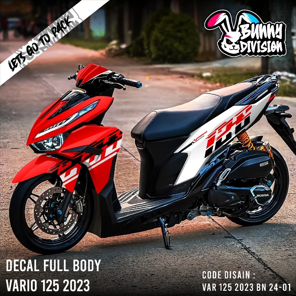 Jual (COD) TERBARU Decal Sticker Honda Vario 125 New 2022 2023 2024 Full body - Stiker Skotlet ...