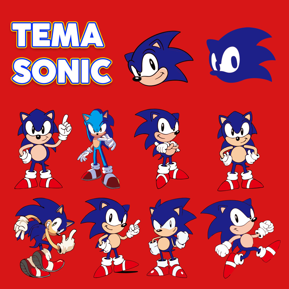 Jual SABLON SETRIKA SATUAN TEMA SONIC VOL.1 / SABLON DTF Langsung Pakai ...