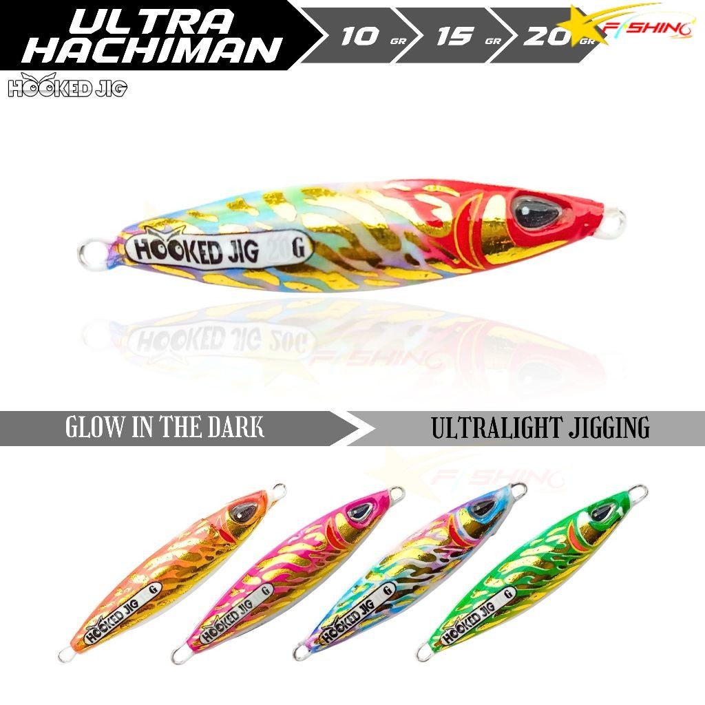 Jual ( Ultra Hachiman ) Stars Fishing Umpan Micro Metal Jig HOOKED JIG 10 15 20 gram Mancing ...