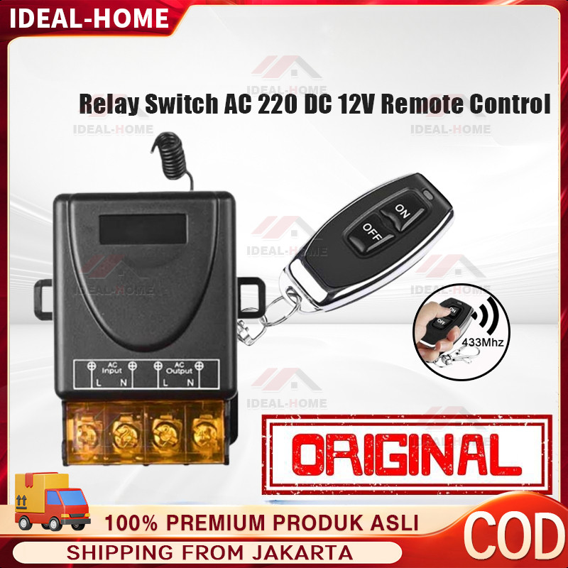 Jual Relay Switch AC 220 DC 12V 1CH Remote Control Saklar on off ...