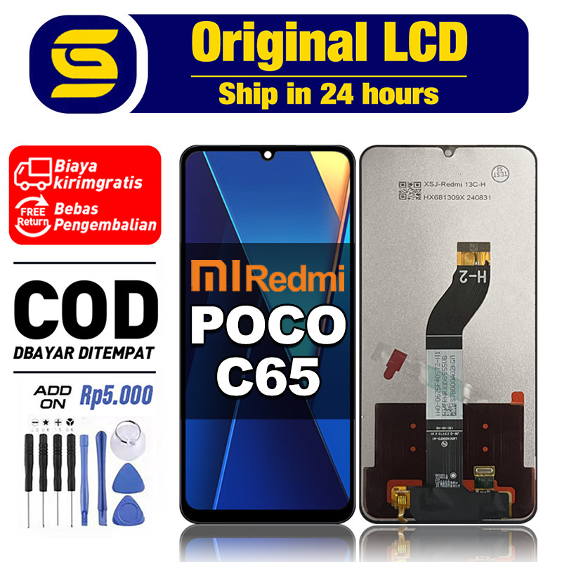 Jual LCD POCO C65 Original Touchscreen ori fullset Compatible For Glass ...
