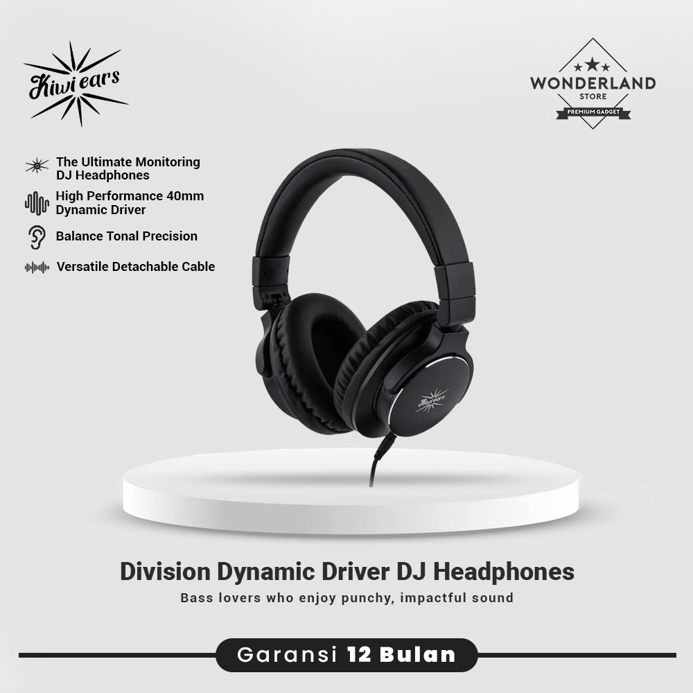 Jual Kiwi Ears Division 40mm Dynamic Driver Monitor DJ Headphones Over ...