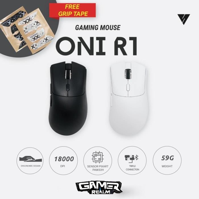 Jual VortexSeries ONI R1 LightWeight Ergonomic Wireless Gaming Mouse ...