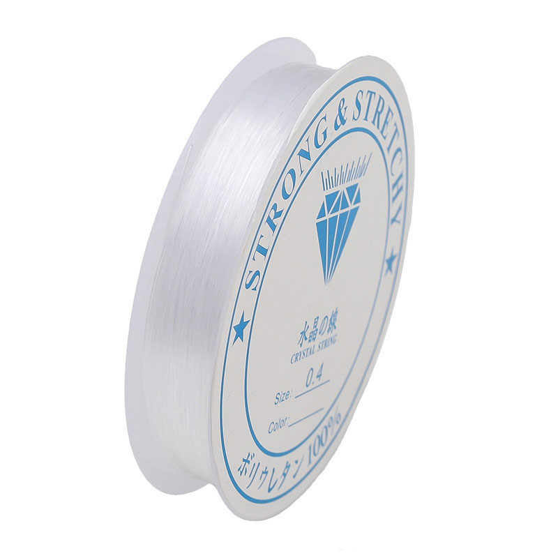 Jual 1 roll crystal elastic tec string senar kenur elastis transparan ...