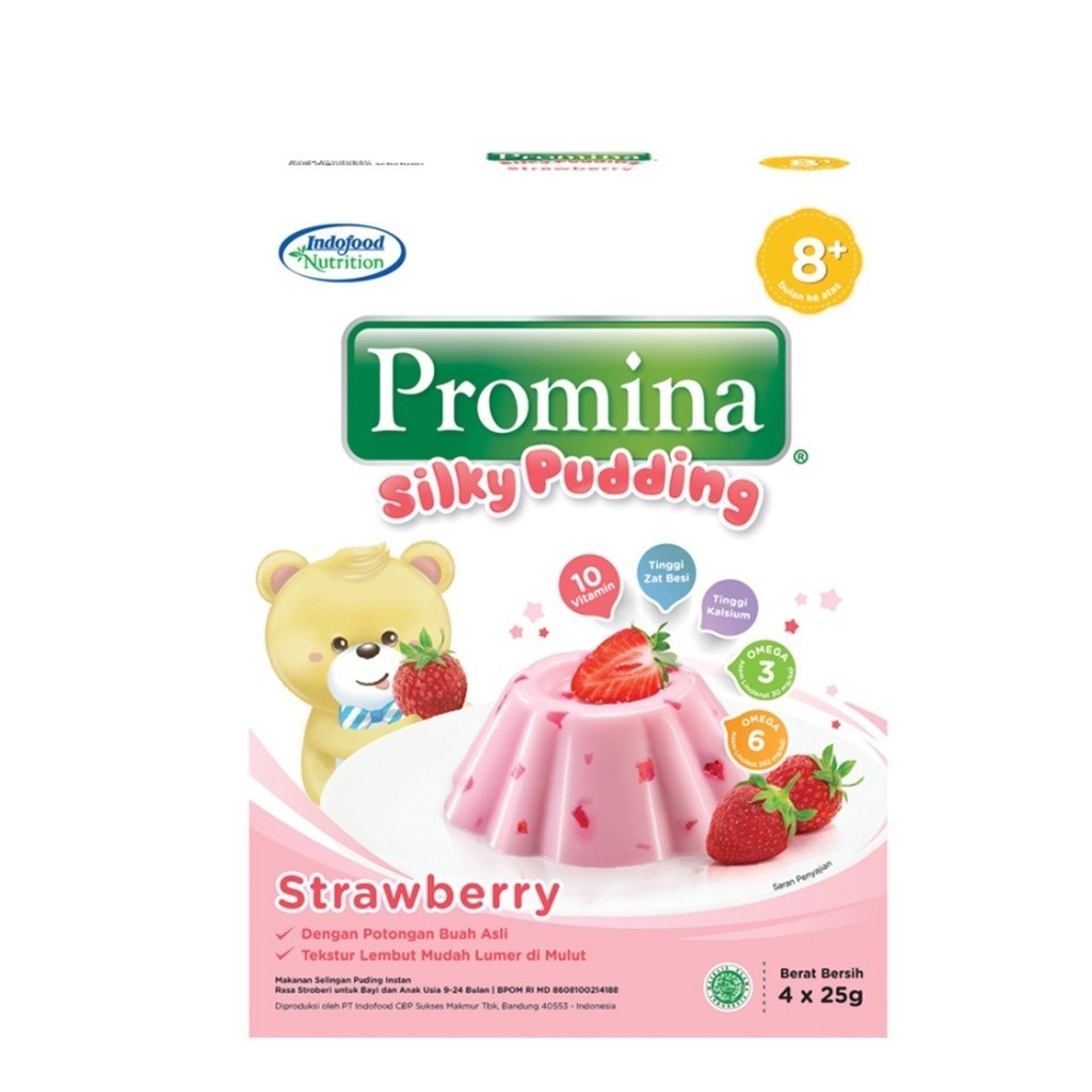 Jual Promina Silky Puding 1 Tahun Ke Atas Rasa Stroberi 100 gr Dus ...