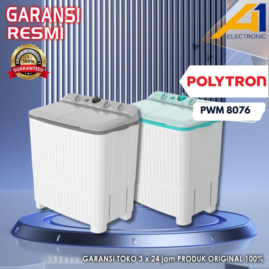 Jual Polytron Mesin Cuci PWM8076 / PWM 8076 8Kg 2 Tabung | Shopee Indonesia