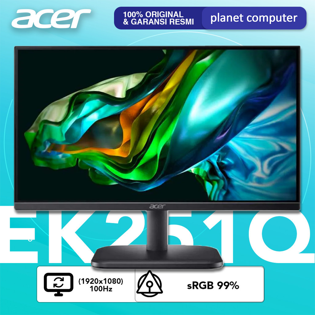Jual Monitor Acer EK251Q Ebi 25" FHD IPS 100Hz 1ms VGA+HDMI FreeSync ...