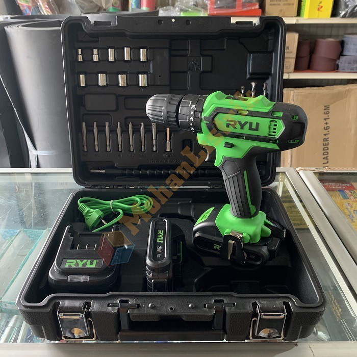 Jual Mesin Bor Batre Baterai RYU Cordless Impact Drill RYU RCI20V RCI ...