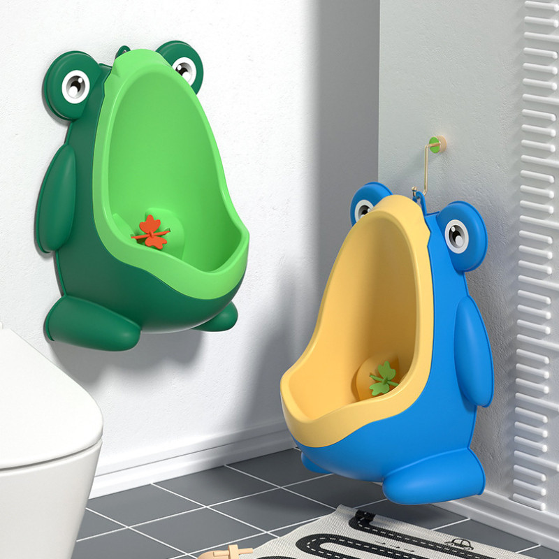 Jual Baby Boys Standing Potty Cartoon Frog Shape Wall-Mounted Urinals ...
