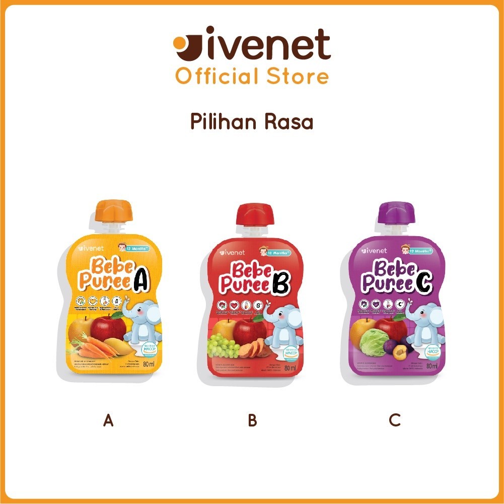 Jual Ivenet Bebe Puree / Jus Buah Sehat Bayi dan Anak Bubur Sereal ...