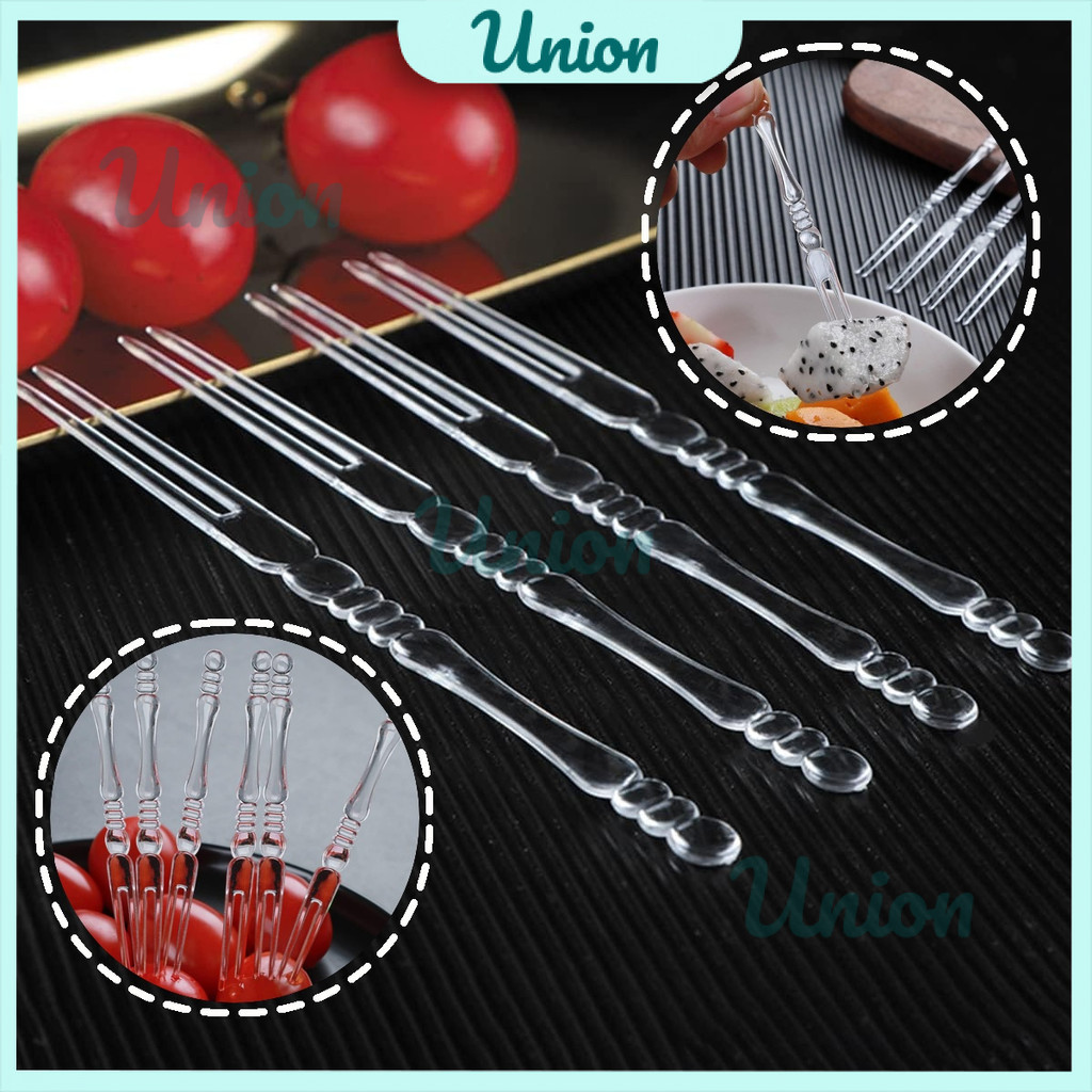 Jual UM Garpu Mini Buah / Garpu Plastik Kecil/ Garpu Kue Bolu / Garpu ...