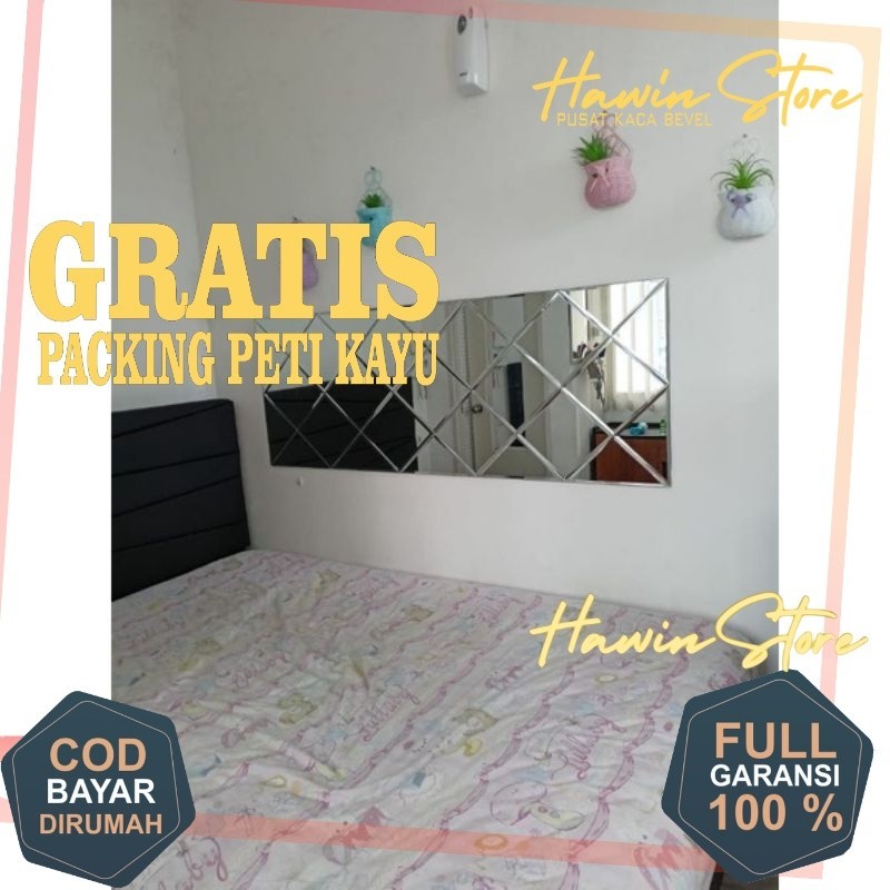 Jual 80 x 70 Bevel 1cm Cermin Custom Wajik - ASLI KACA - Cermin ...