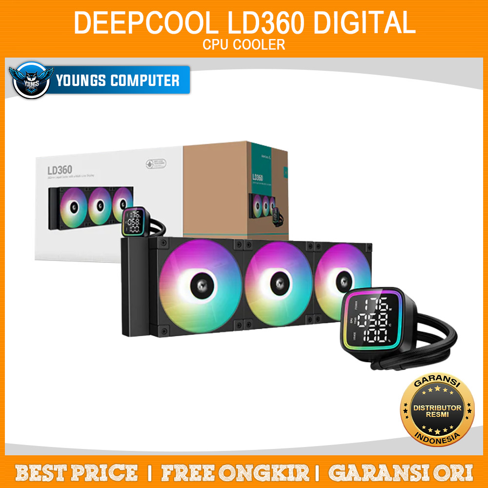 Jual CPU COOLER DEEPCOOL LD360 DIGITAL ARGB BLACK LGA1700 AM5 AIO COOLER | Shopee Indonesia
